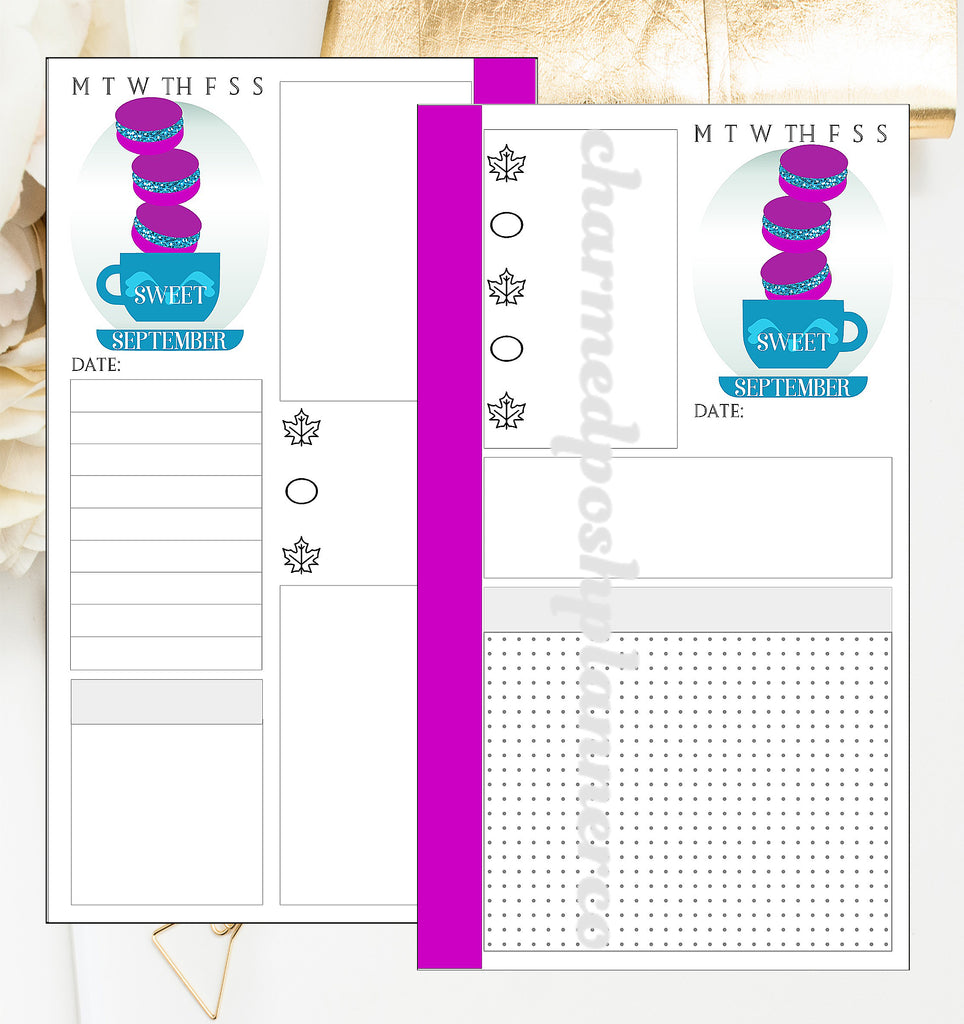 Daily Planner Pages | Sweet September | FREE – Charmed Posh Planner Co.